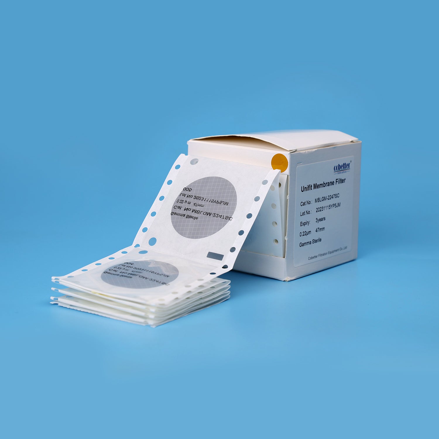 Sterile Gridded MCE Black Membrane Filters, Continuous Packing – Cobetter