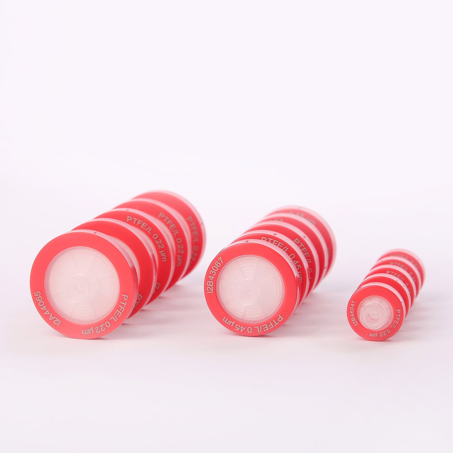 Red Hydrophilic PTFE Syringe Filters Non-sterile 100pcs/pk